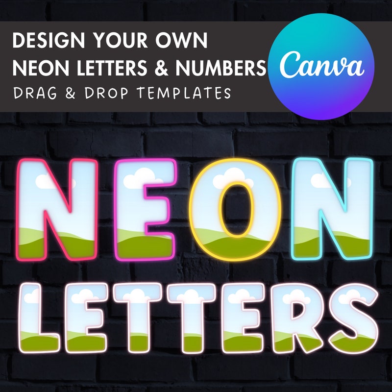 Neon Letters - Etsy