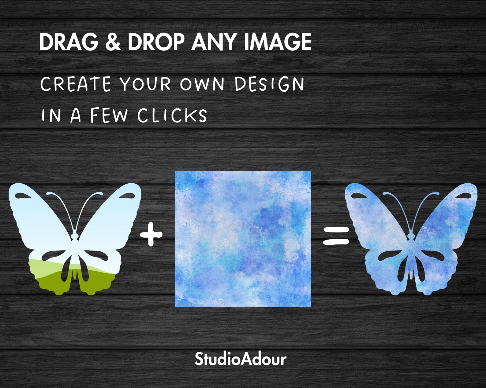 Design Your Own Butterfly on Canva, Canva Frames Bundle, Drag and Drop ...