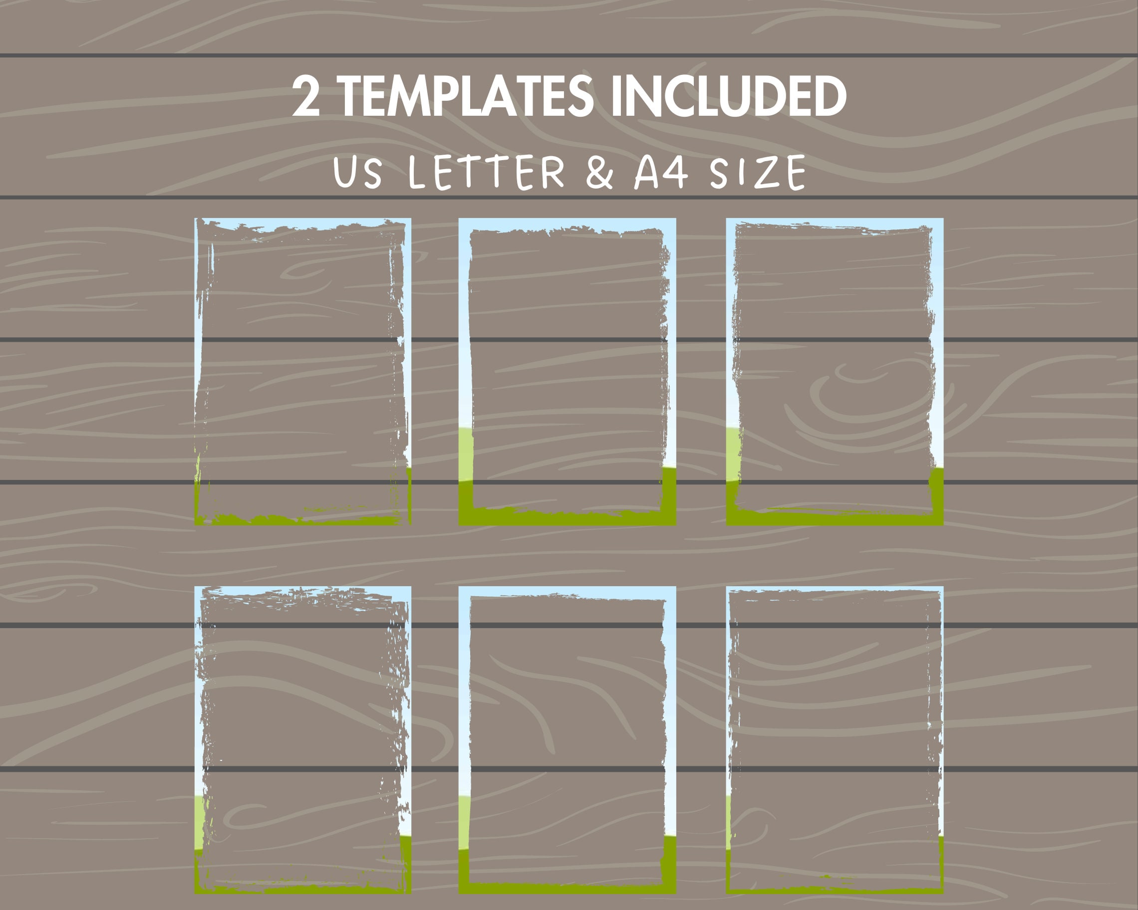 Design Your Own Grunge Edge Canva Frames, Grunge Border Canva Templates ...