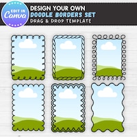 Boho Rainbow Borders Clip Art, Decorative Element, Page Border Journal ...
