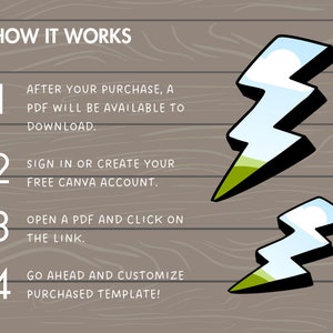 Design Your Own Lightning Bolt Canva Frames, Thunder Canva Template ...