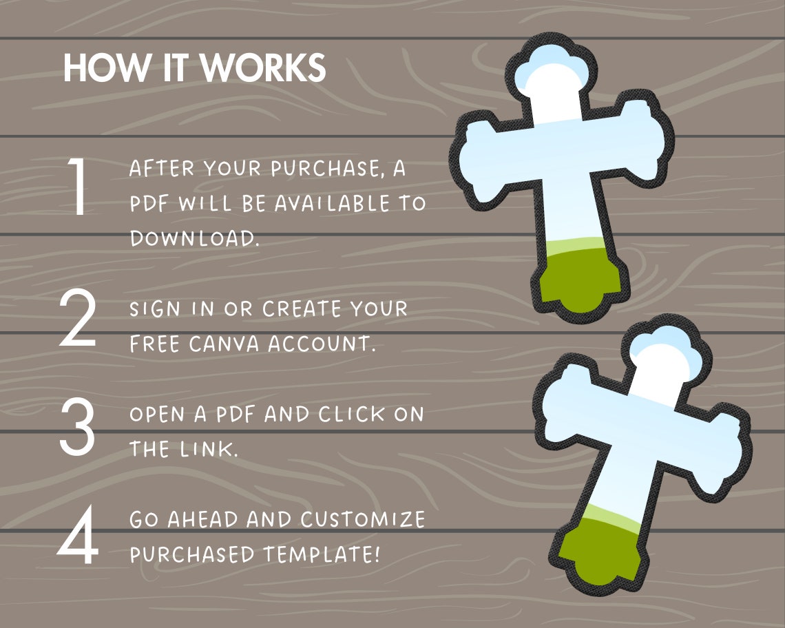 Design Your Own Faux Embroidery Cross on Canva, Religious Cross Canva ...