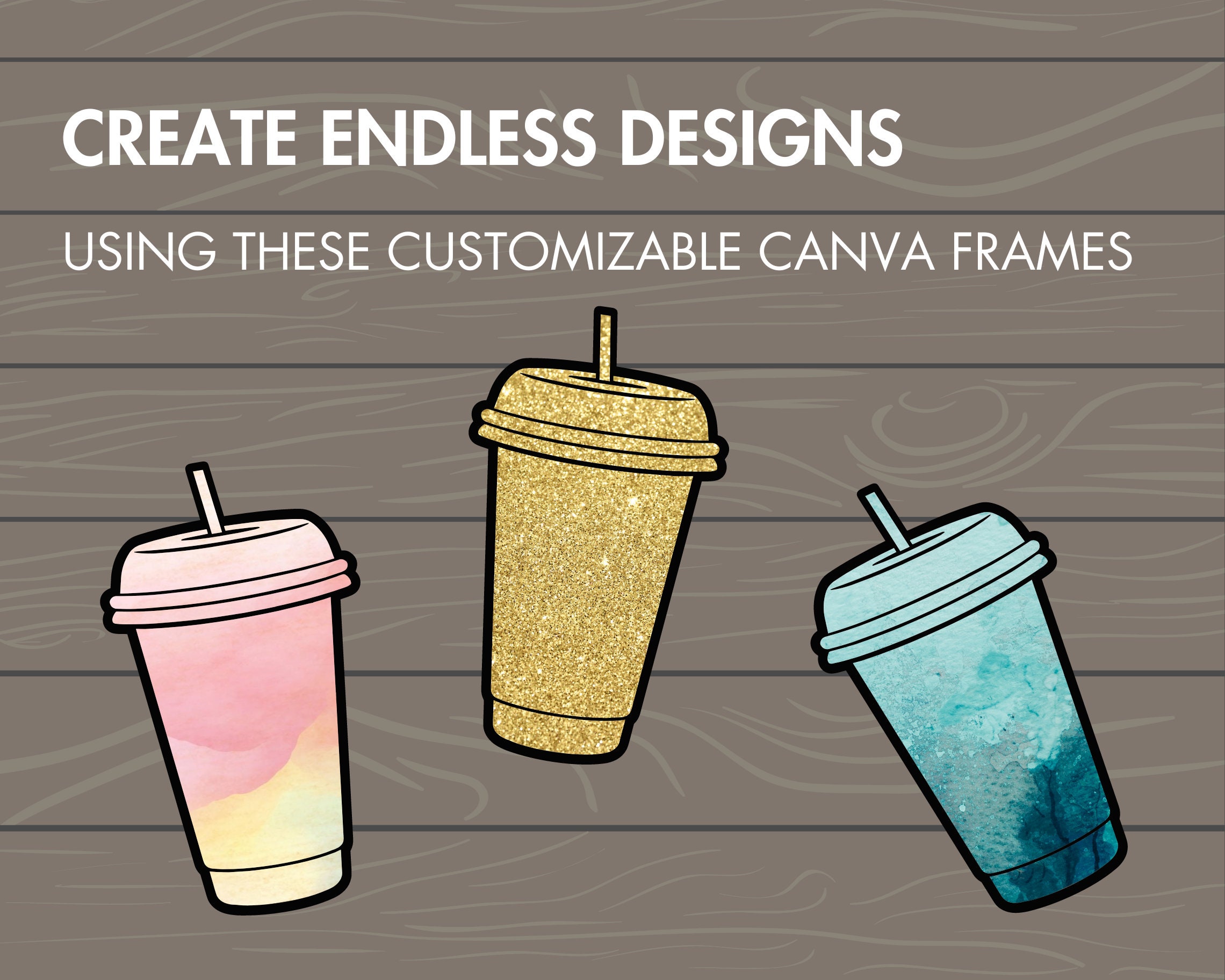 Design Your Own Coffee Cold Cups on Canva, Coffee Lover Canva Template ...