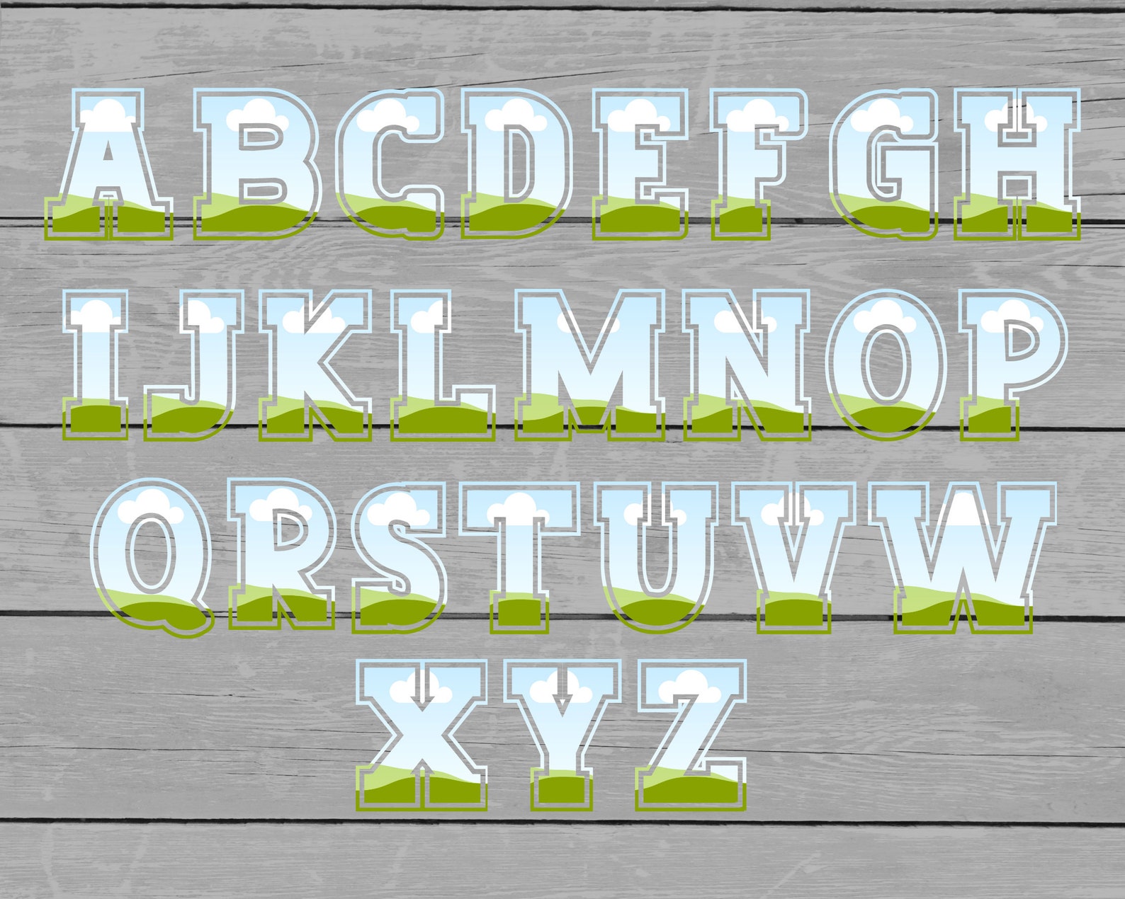 Design Your Own Varsity Alphabet on Canva, Doodle Letters Canva Frames ...