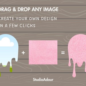 Design Your Own Dripping Borders, Dripping Paint Template, Drag and ...