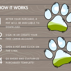 Design Your Own Doodle Paw Canva Frames, Paw Canva Template, Drag and ...