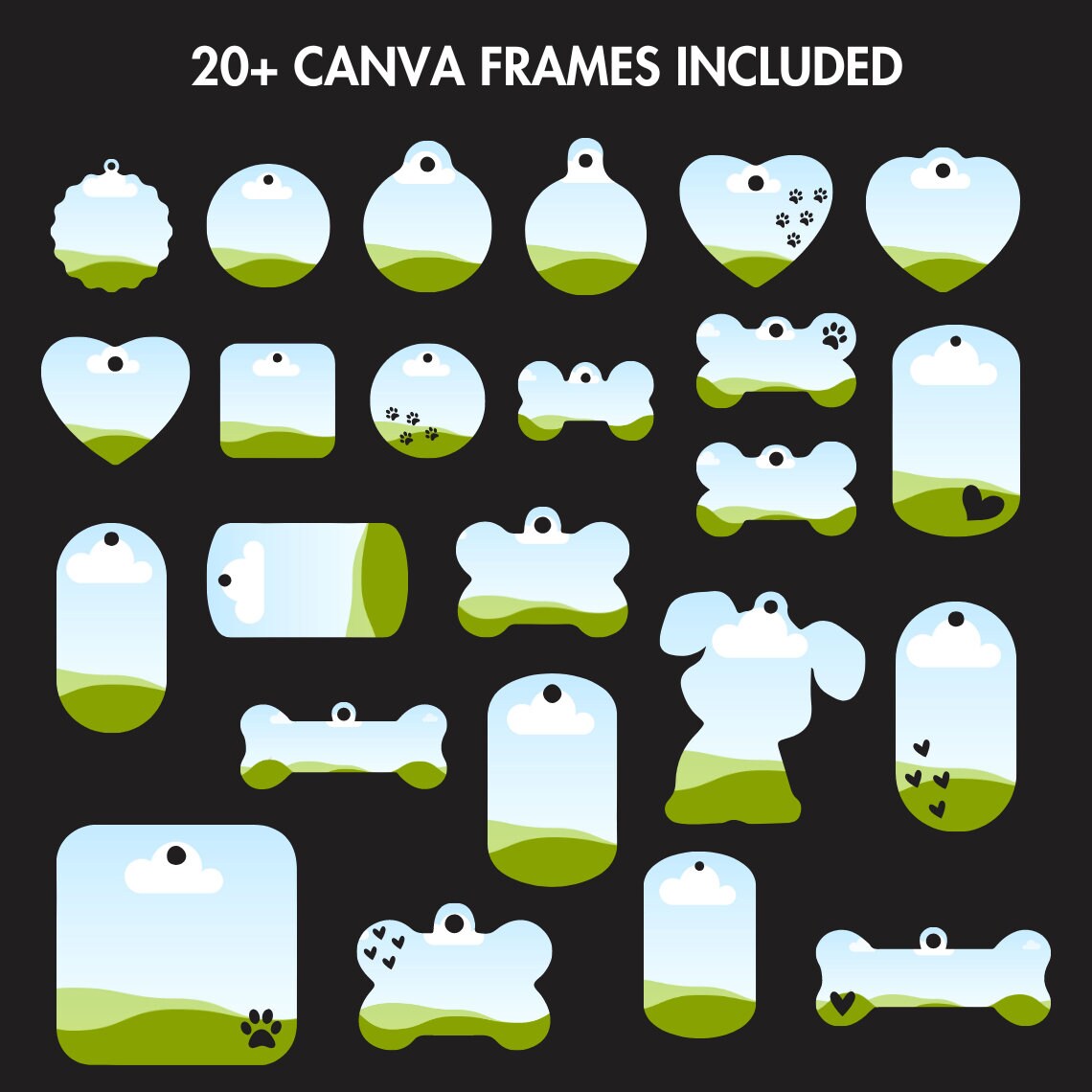 Design Your Own Dog Tag on Canva, Dog Tag Template, Drag and Drop Canva ...