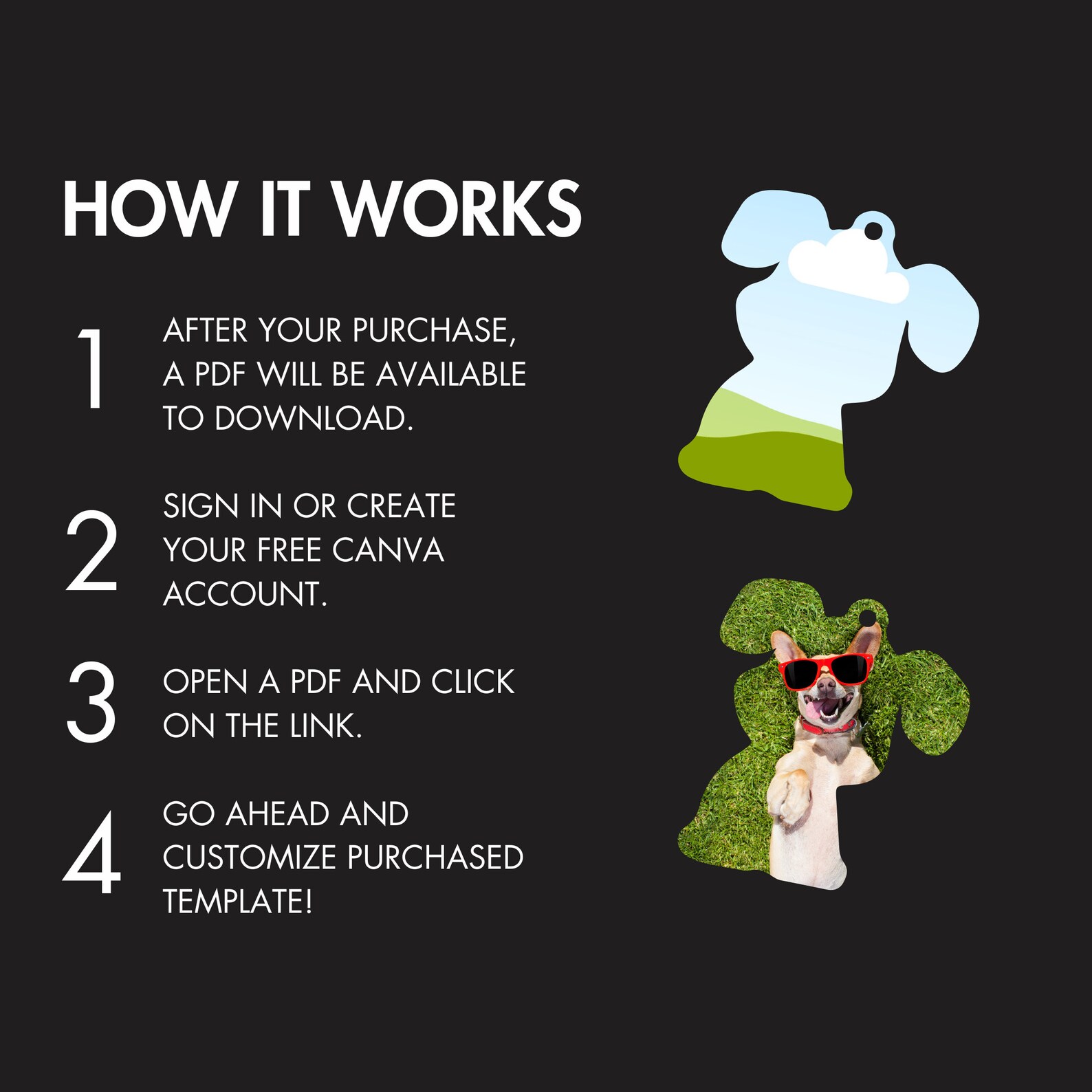 Design Your Own Dog Tag on Canva, Dog Tag Template, Drag and Drop Canva ...