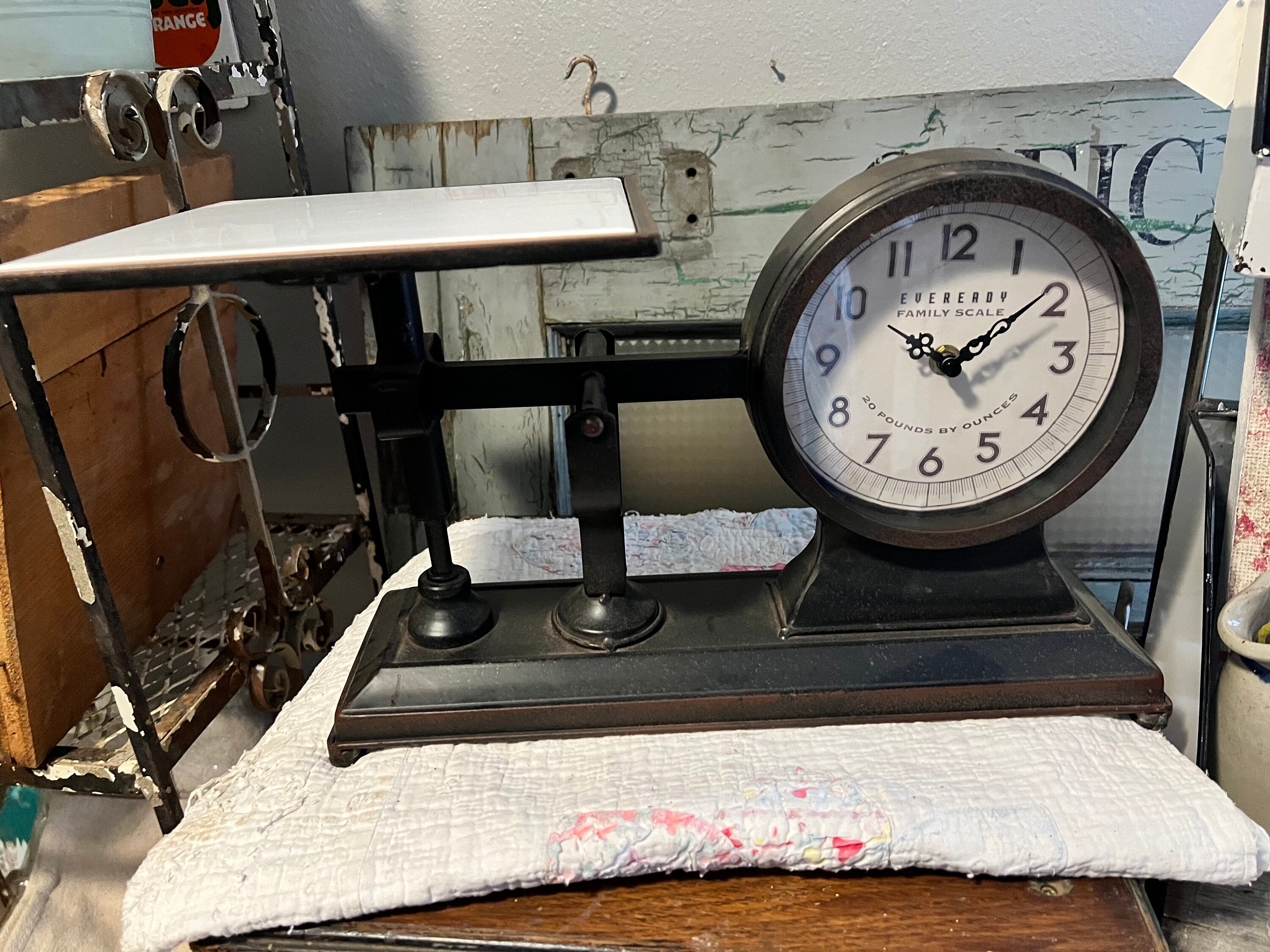 Kitchen Scales Clock, White, Weight Scale Style - Etsy