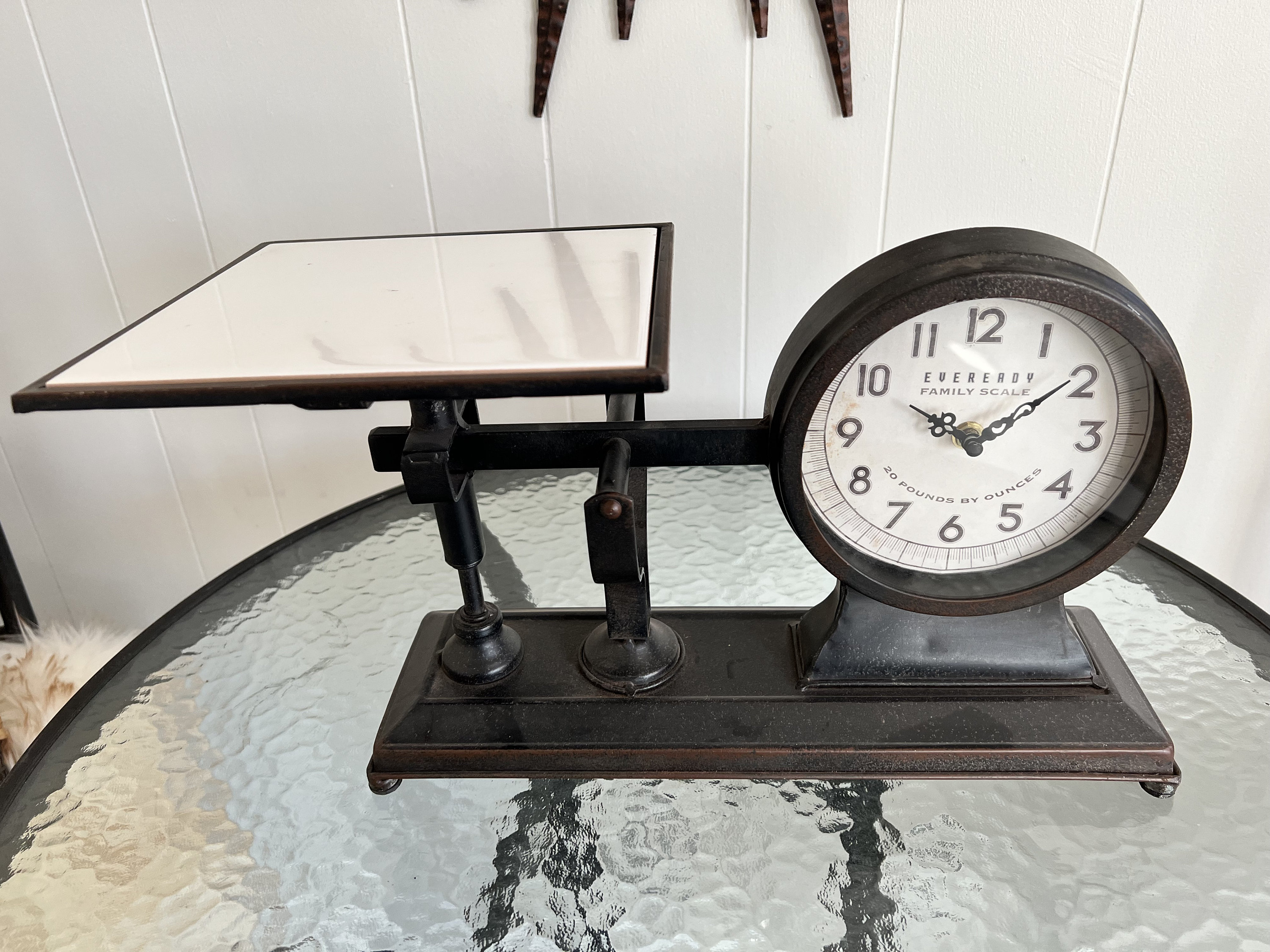 Kitchen Scales Clock, White, Weight Scale Style - Etsy