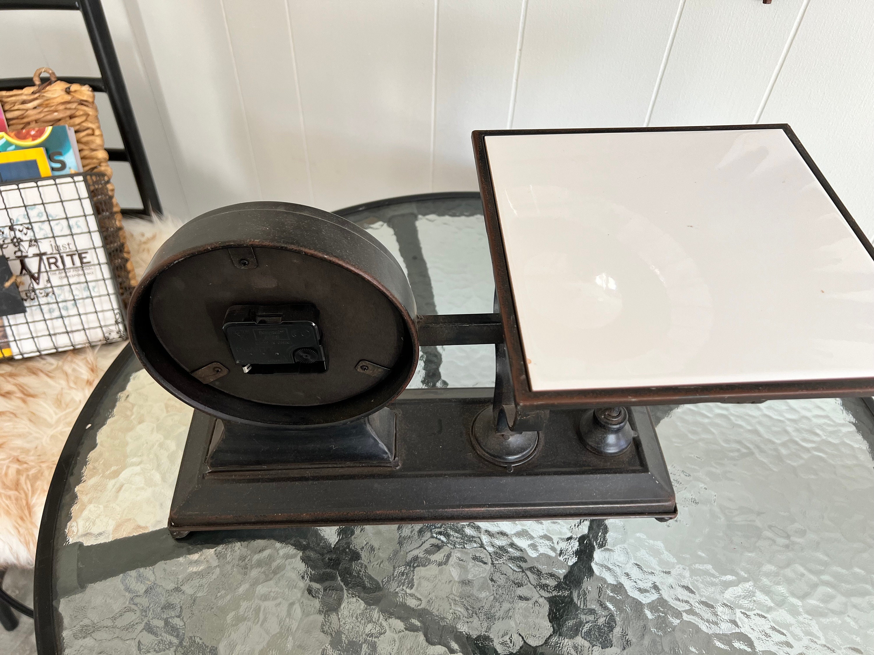 Kitchen Scales Clock, White, Weight Scale Style - Etsy