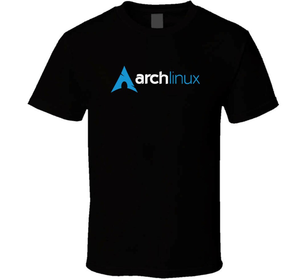 ARCH LINUX Logo Shirt Black White Tshirt Mens Free Shipping Size S-3XL ...