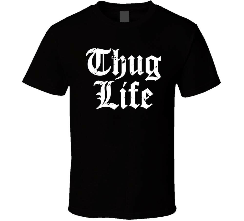 Thug Life Gangsta Gangster Logo New Shirt Black White Tshirt - Etsy