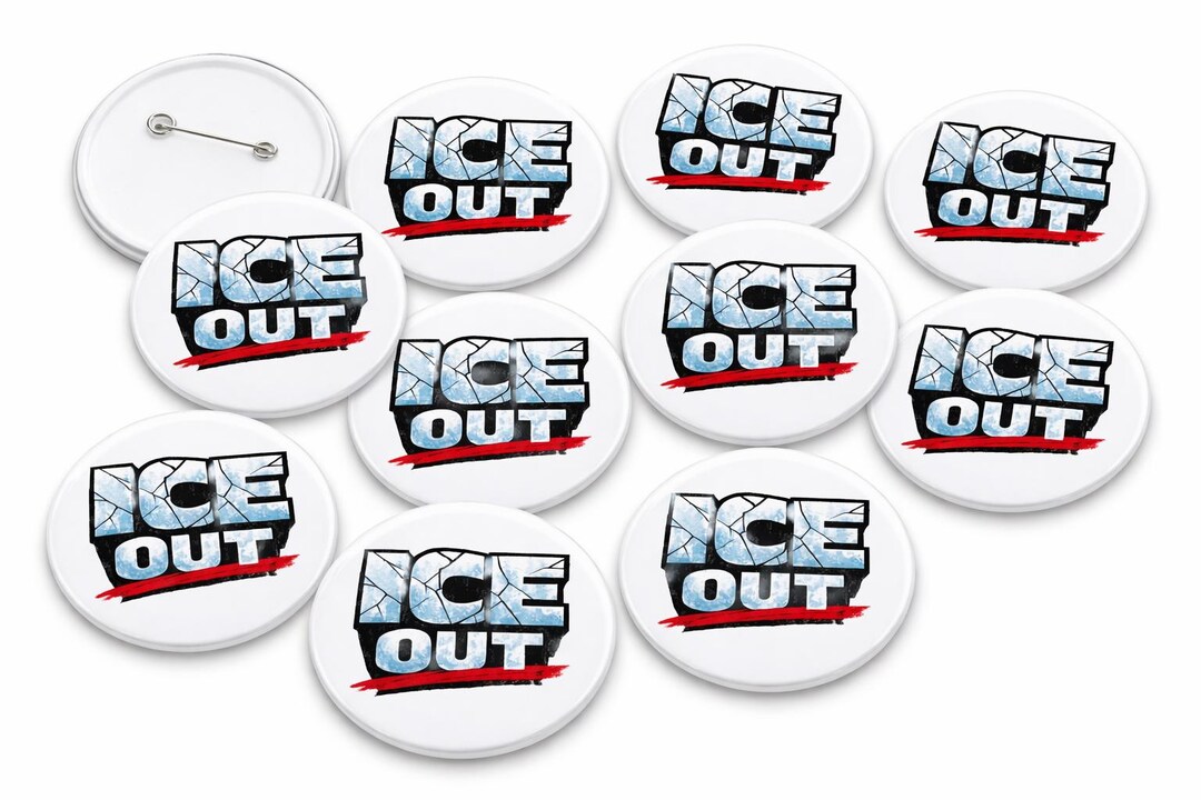 10 Pack - ICE OUT Protest Pin Badges, Activism Accessories, Pinback ...