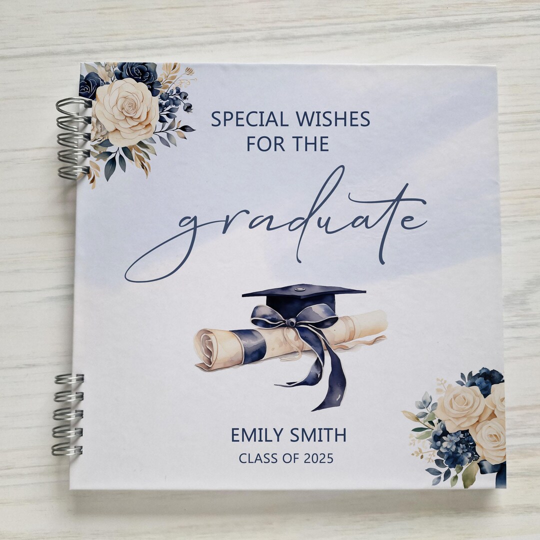 Personalized Graduation Guestbook for Special Wishes - Etsy