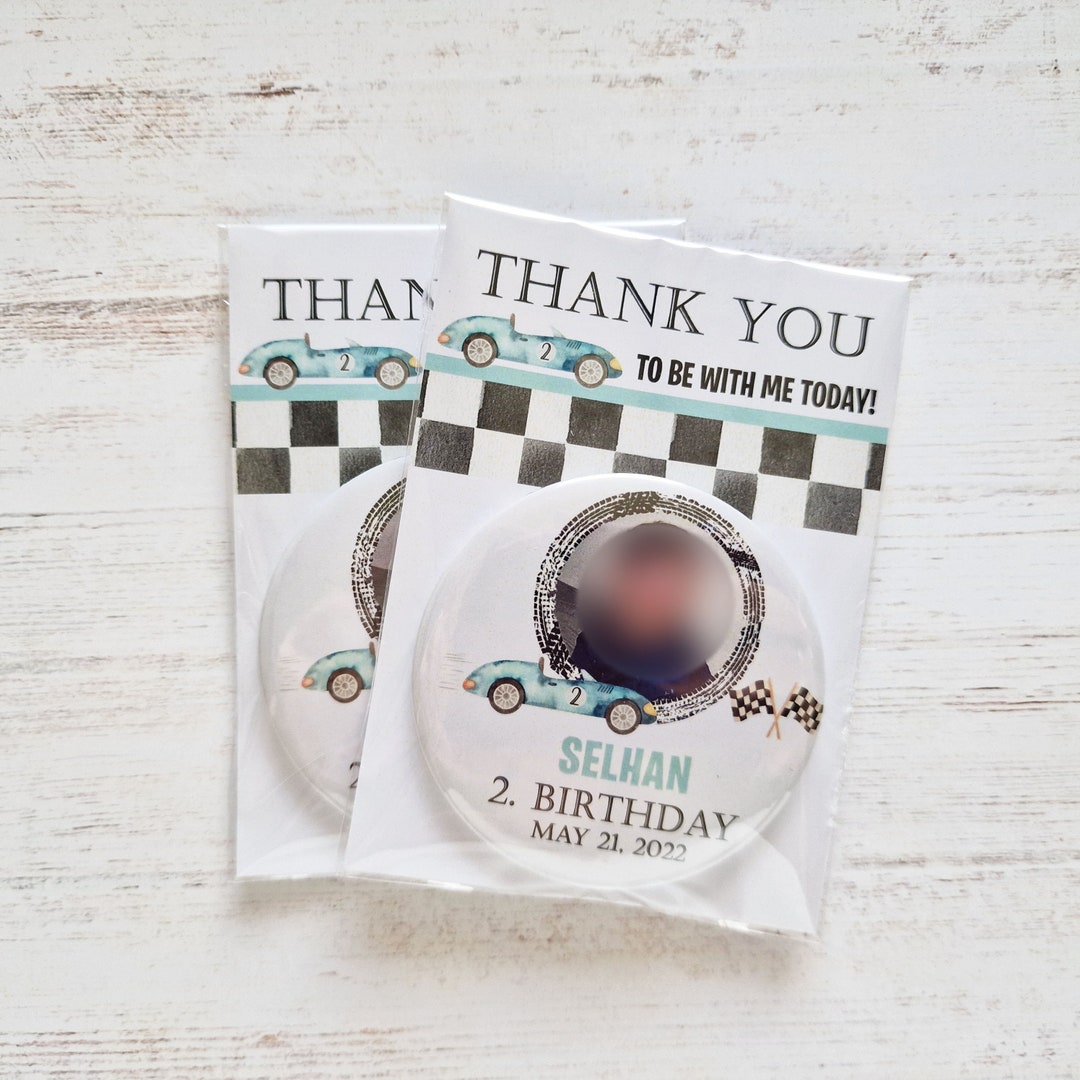 Two Fast Party Favors With Baby's Photo - Cute Racing Theme 2nd ...