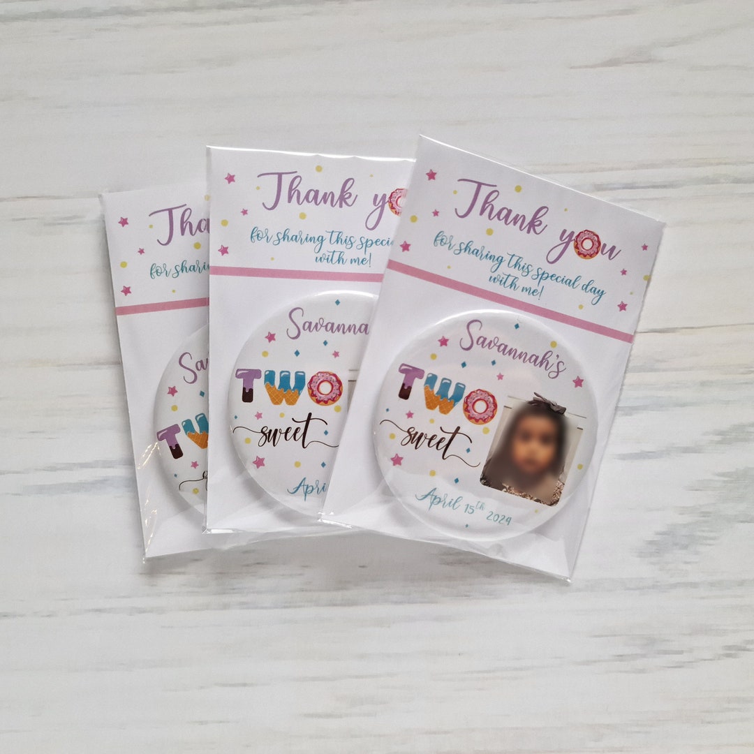 Two Sweet Party Souvenir, Second Birthday Favors, Small Thank You Gift ...