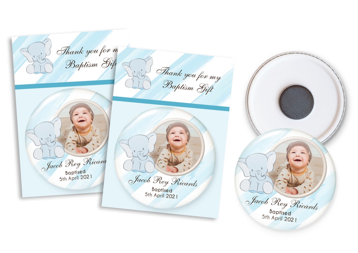 Baptism Party Favors Christening Favors Personalized Magnets - Etsy