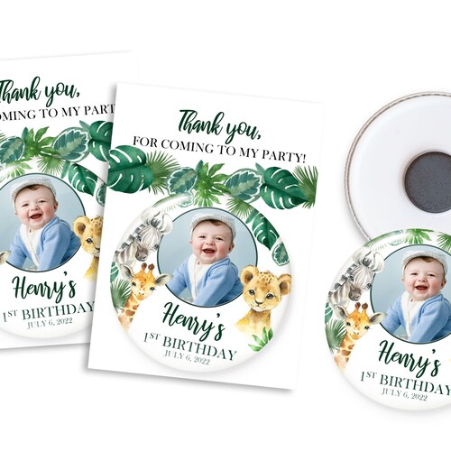 Wild One Party Favors Personalized Magnets Boy Birthday - Etsy