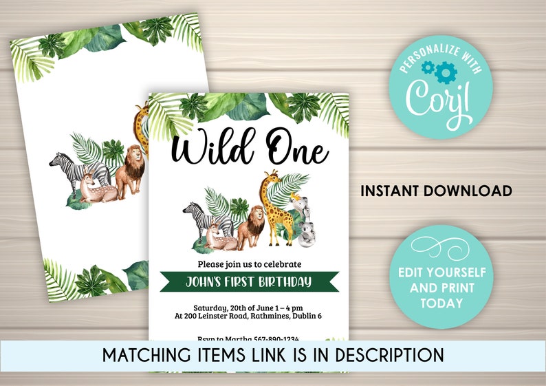 Wild One Party Favors Personalized Magnets Boy Birthday - Etsy