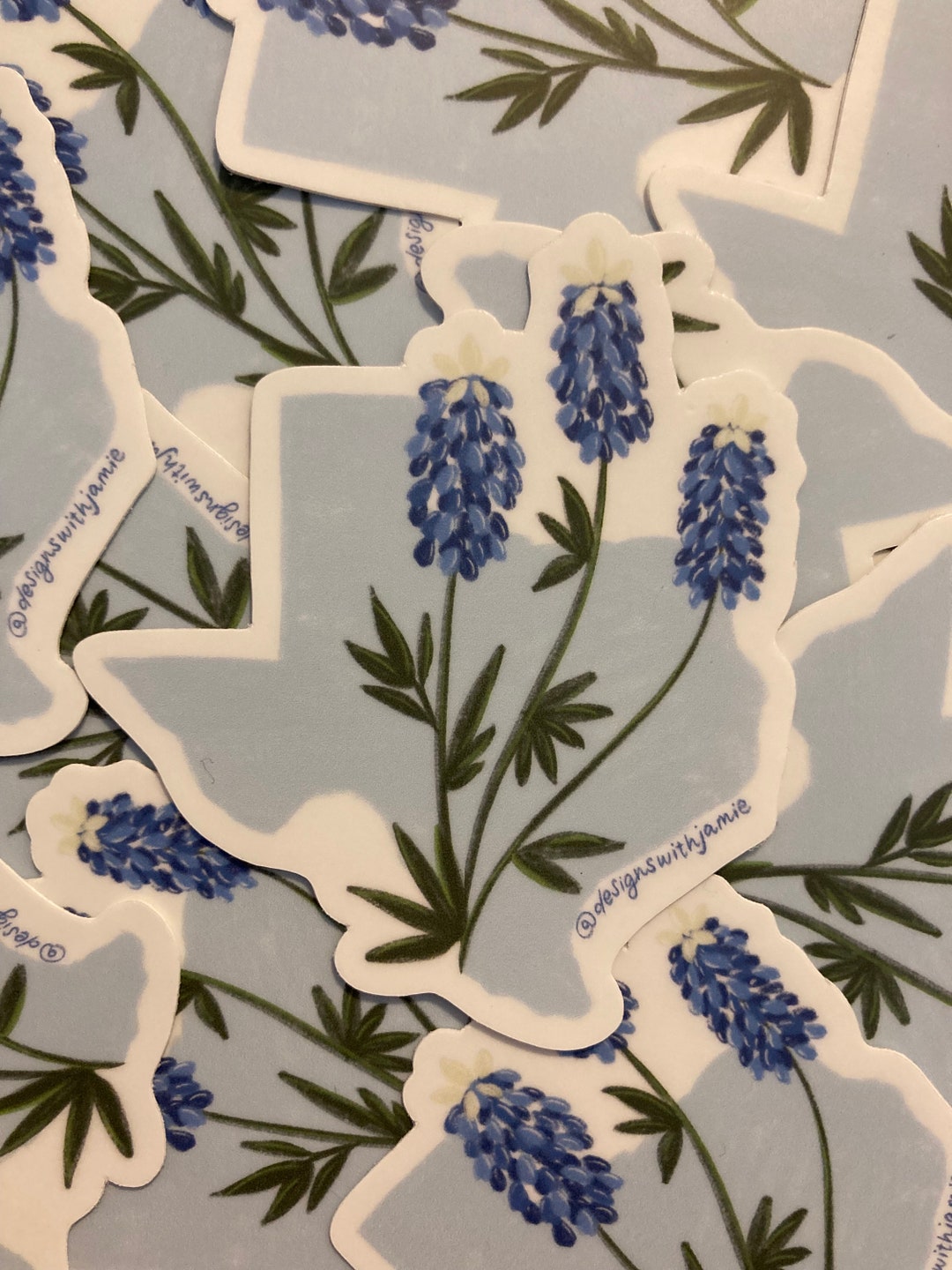 Texas Bluebonnet Sticker - Etsy