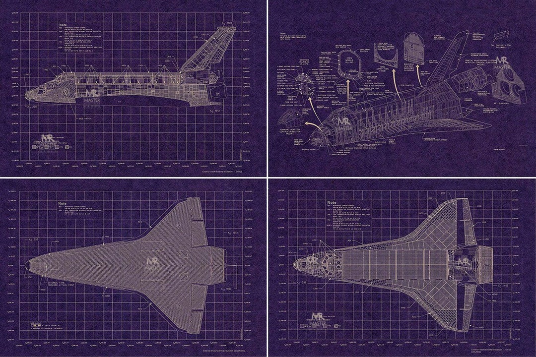 NASA Space Shuttle Poster Set - Etsy