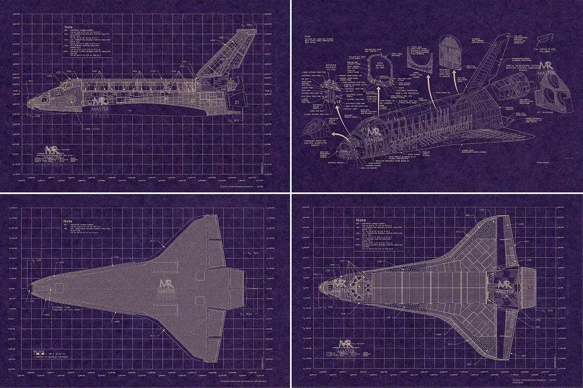 NASA Space Shuttle Poster Set - Etsy