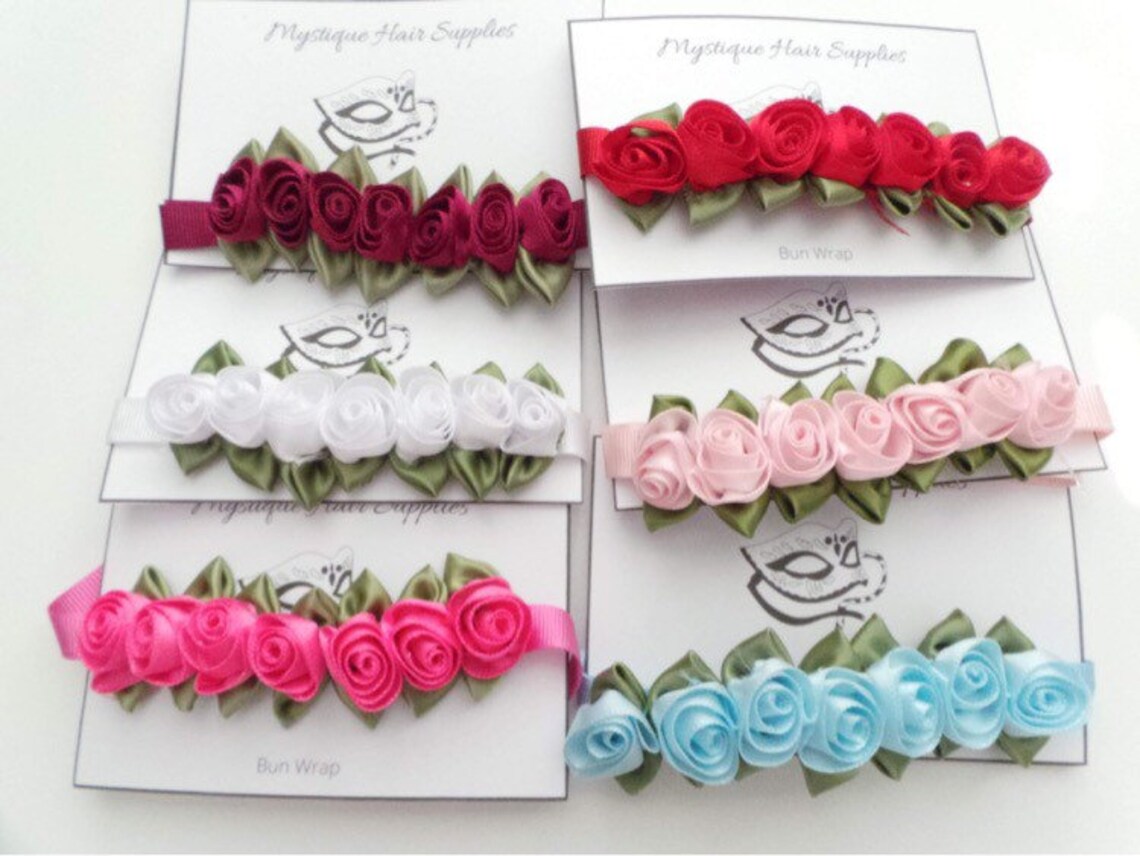 Red Rose Bun Wrap Beautiful Ballet Bun Wrap Floral Bun Wrap - Etsy