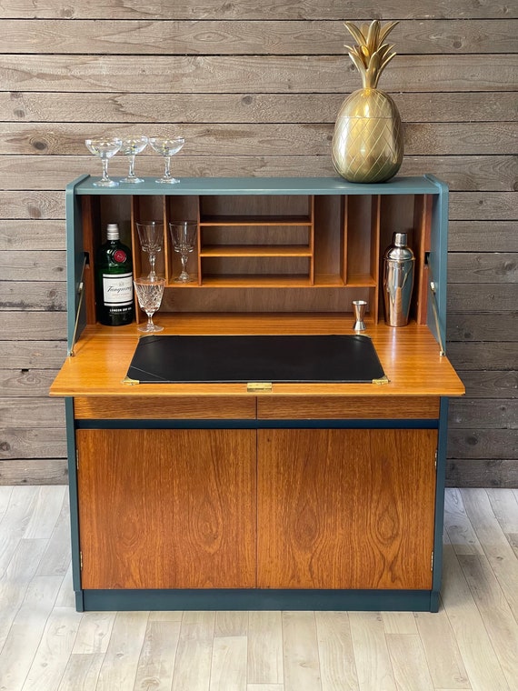 Bespoke Vintage Cabinet I Upcycled Remploy Writing Bureau I - Etsy