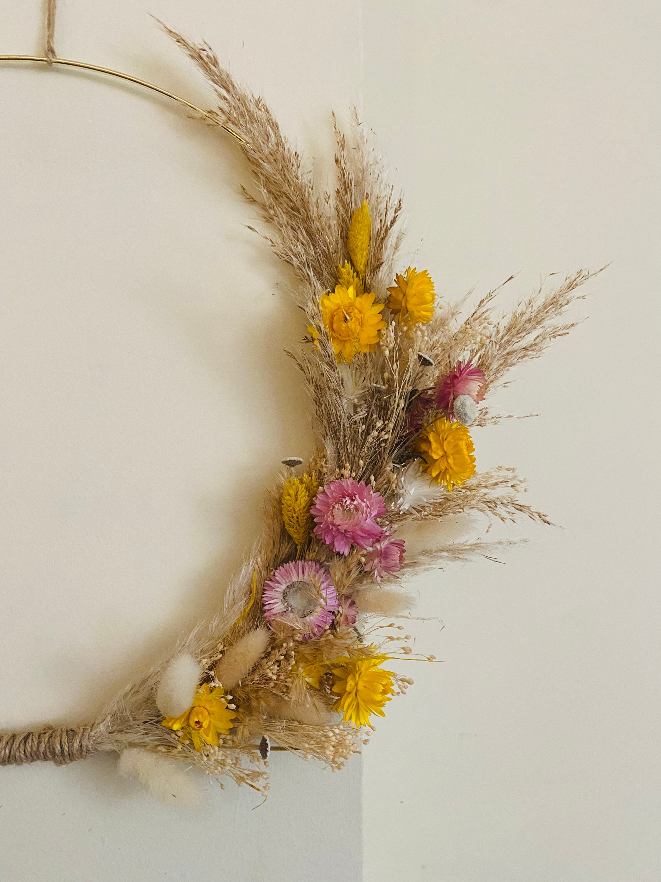 Dried Flower Wreath Summer Meadow Etsy