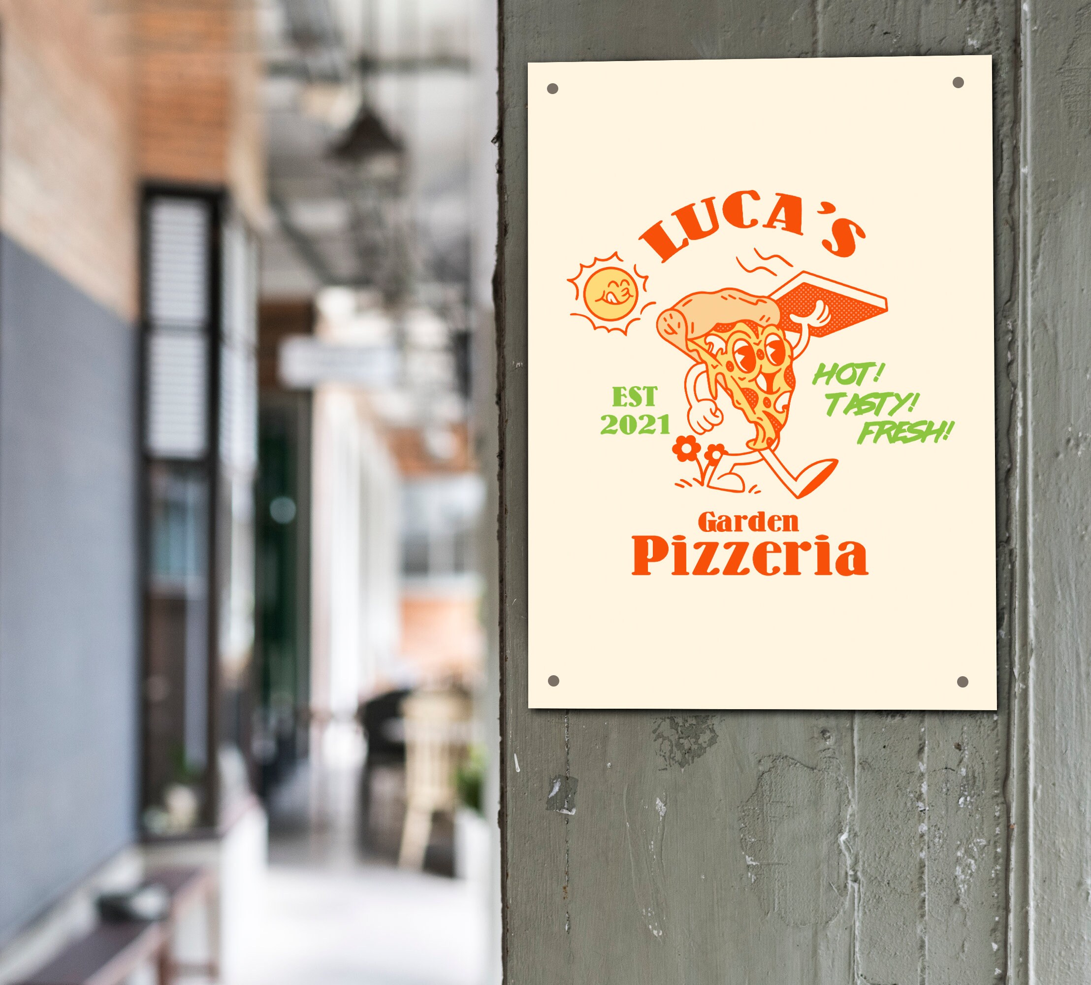 Personalised PIZZA Metal Aluminium Sign Kitchen Garden Cafe | Etsy