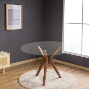 Pedestal Leg for Table, Solid Beech Wood Spider Legs for Round Glass ...