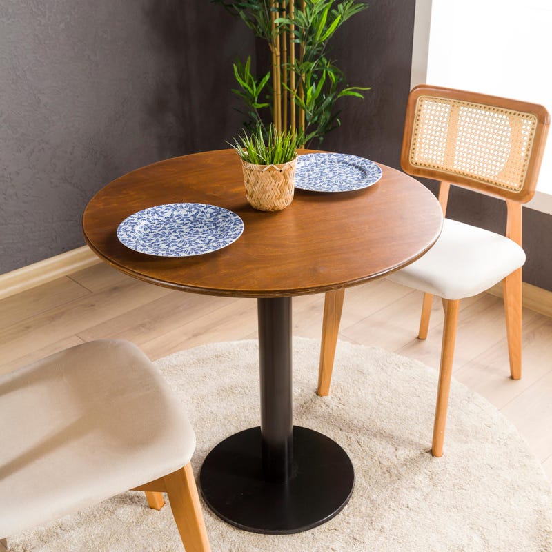 Walnut Round Bistro Table - Etsy