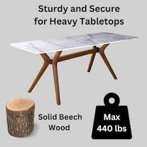 Solid Beech Wood Table Pedestal Legs, Rectangle Large Dining Table Butterfly Leg, Dining Table ...