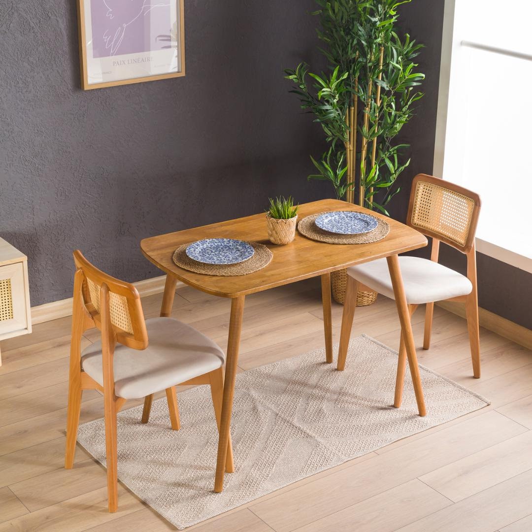 Oval Dining Table 2 Person Dinner Table, Narrow Solid Oak Wood Dinner ...