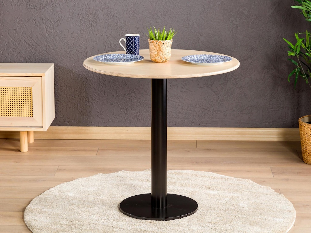 Small Bistro Table Metal Tulip Leg With Narrow Dining Table for 2 ...