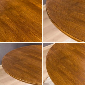 Solid Oak Round Dining Table With Tulip Leg, 2 to 6 Seat Person Dining Room Large Dinner Table ...