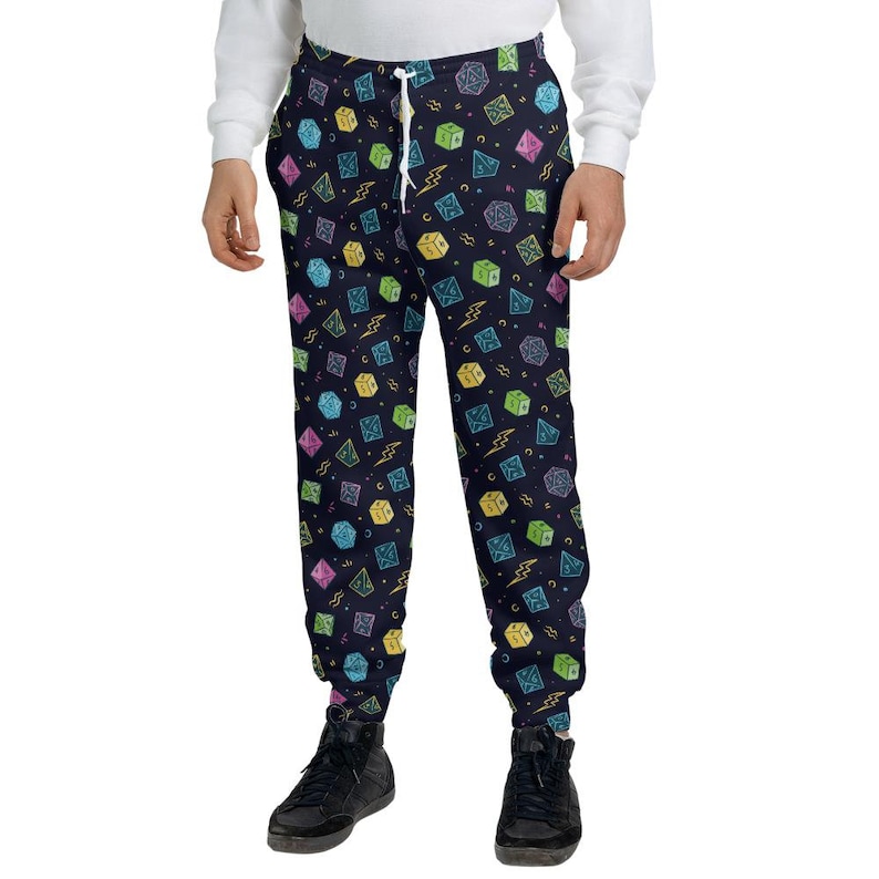 Dnd Bottoms, Dnd Pants, Dnd Dice Pants, Dnd Sweatpants, Dungeons and ...