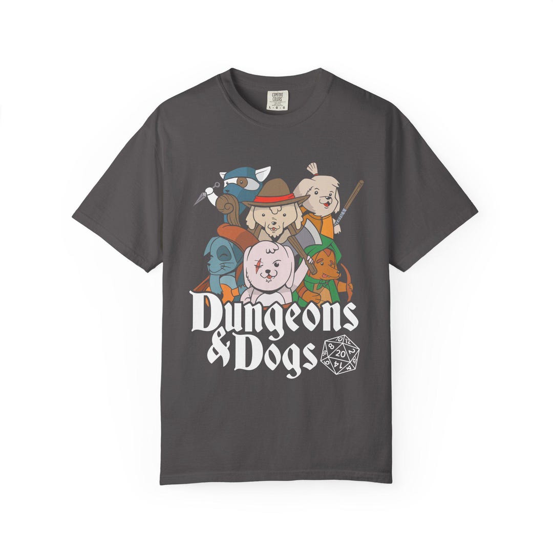 Dungeons and Dogs Shirt: Comfort Colors D&D Dog Tee - Etsy