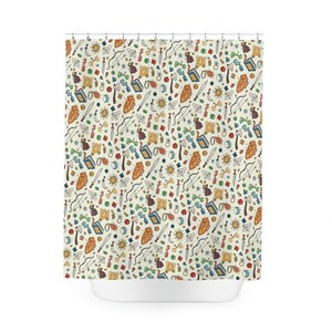 Dnd Items Shower Curtain, Dnd Curtain, Dnd Bathroom Decoration ...