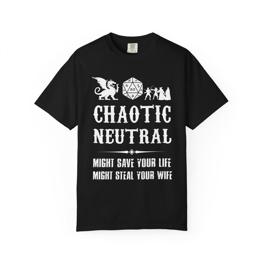 Chaotic Neutral Dnd Comfort Colors T-shirt, Dungeons and Dragons, RPG ...