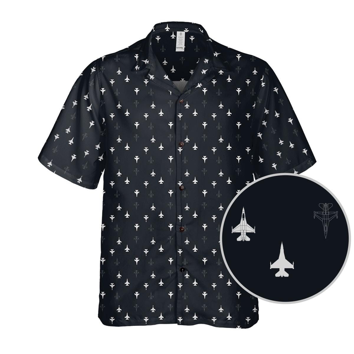 F16 Fighter Jet Hawaiian Shirt, Aviation Button Down, US Army Military ...