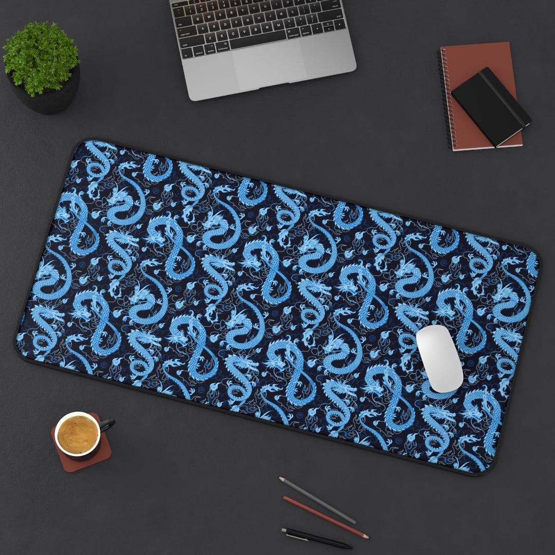 Blue Dragon Desk Mat, Dnd Classic Dragon Mouse Pad, Dungeons and ...