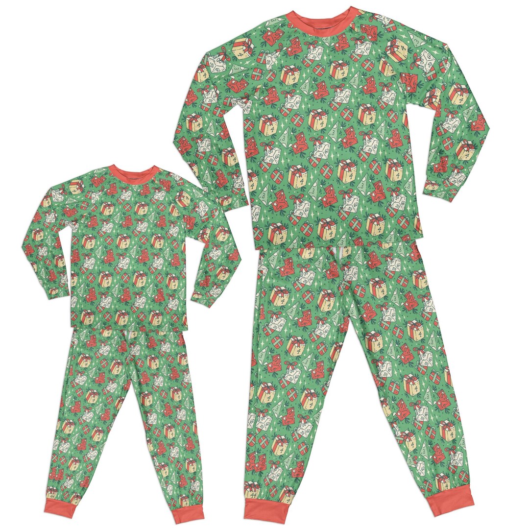 Dnd Christmas Family Pajamas Set, Dnd Pajamas Set, Dnd Christmas ...