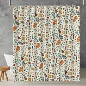 Dnd Items Shower Curtain, Dnd Curtain, Dnd Bathroom Decoration ...