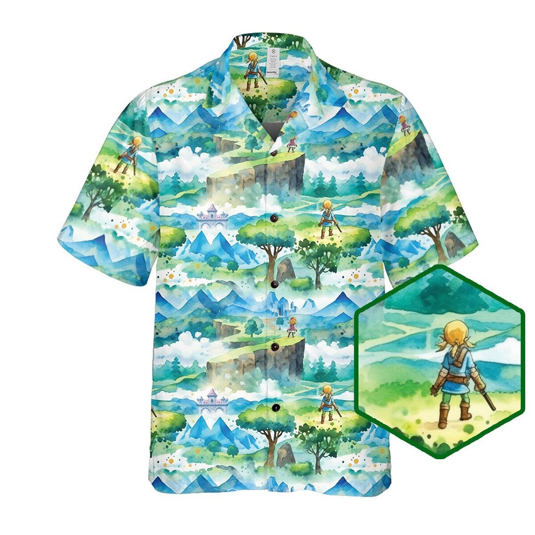 Zelda TOTK Shirt, Zelda Shirt, Zelda Hawaiian Shirt, Zelda Gift - Etsy