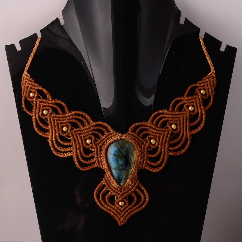 Macrame Necklace - Etsy