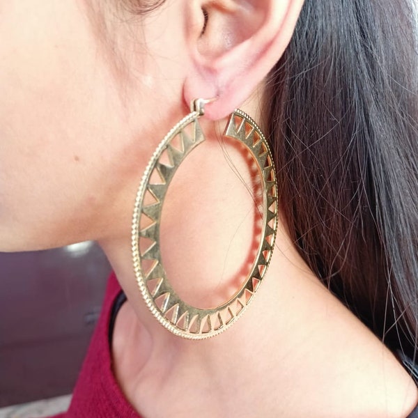 Big Round Earrings - Etsy