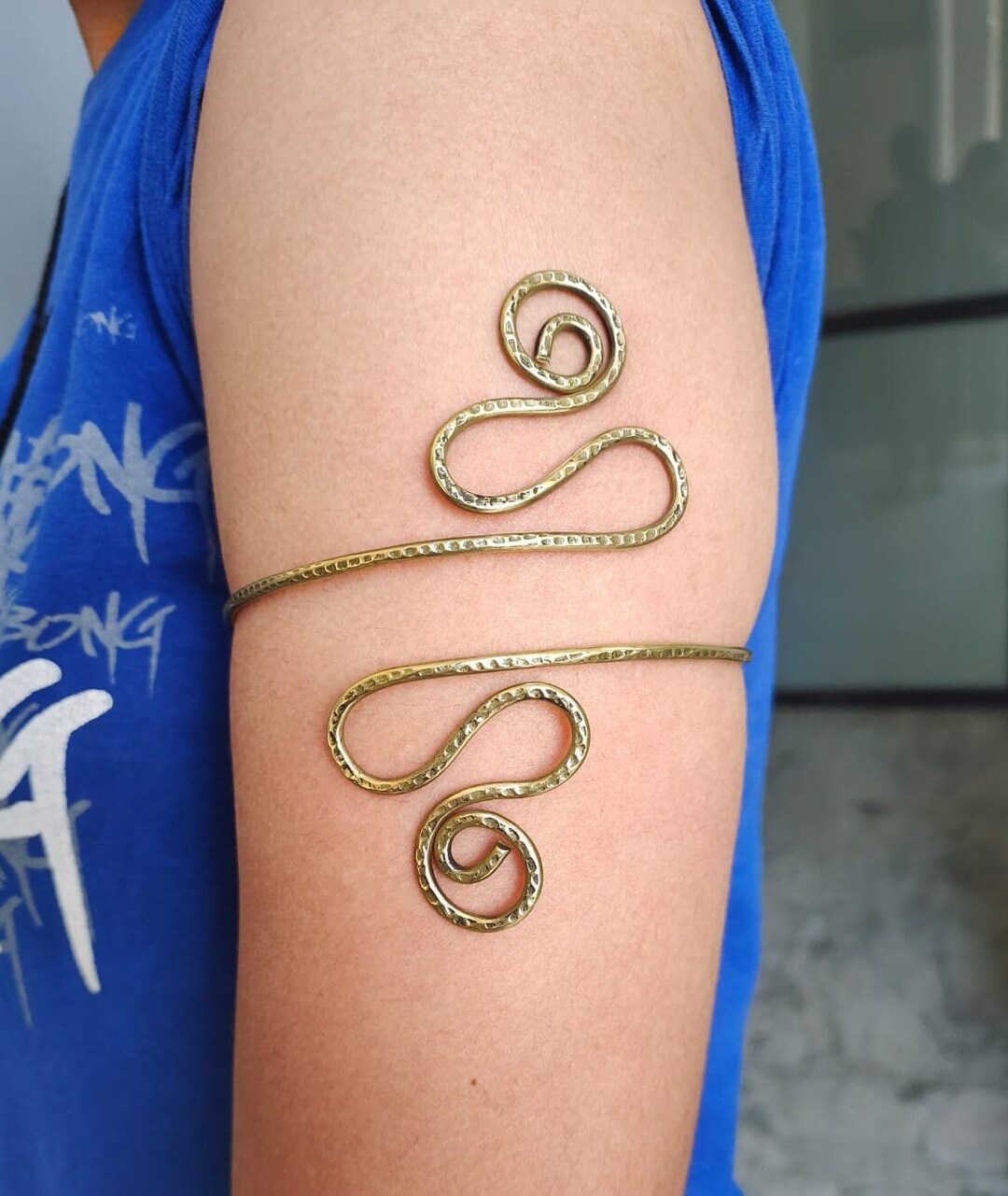 Snake Design Arm Cuff, Snake Upper Arm Cuff, Bracelet Cuff, Arm Band - Etsy