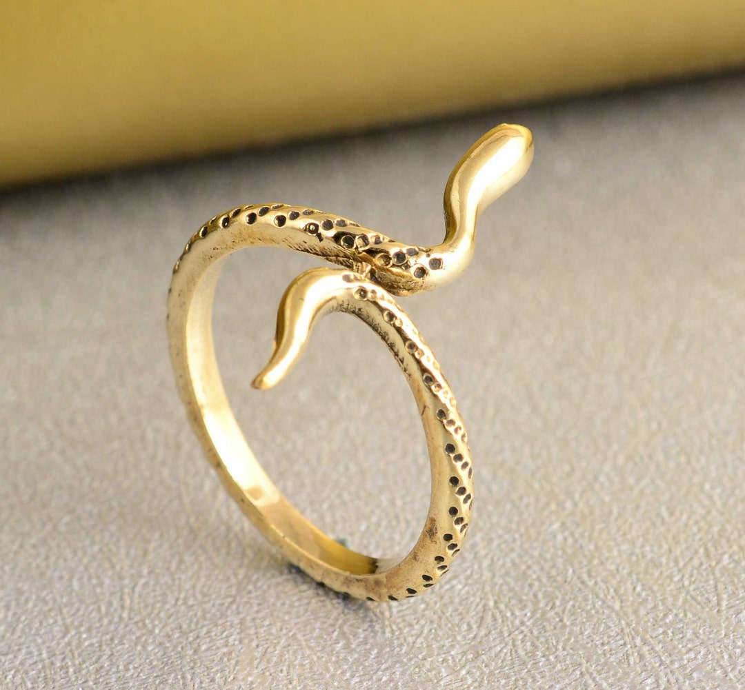 Snake Ring, Dainty Ring, Serpent Ring, Gold Snake Ring Punk Ring for ...